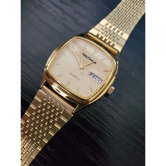 Waltham | Accessories | Mint Vintage Waltham 97s Day Date Gold Mens ...